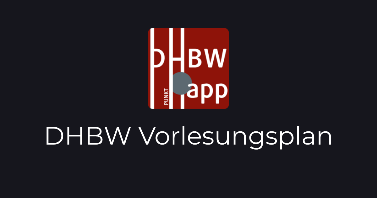 DHBW Vorlesungsplan